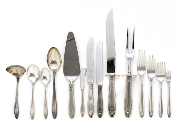 Bonhams : An American sterling silver part flatware service for six by ...