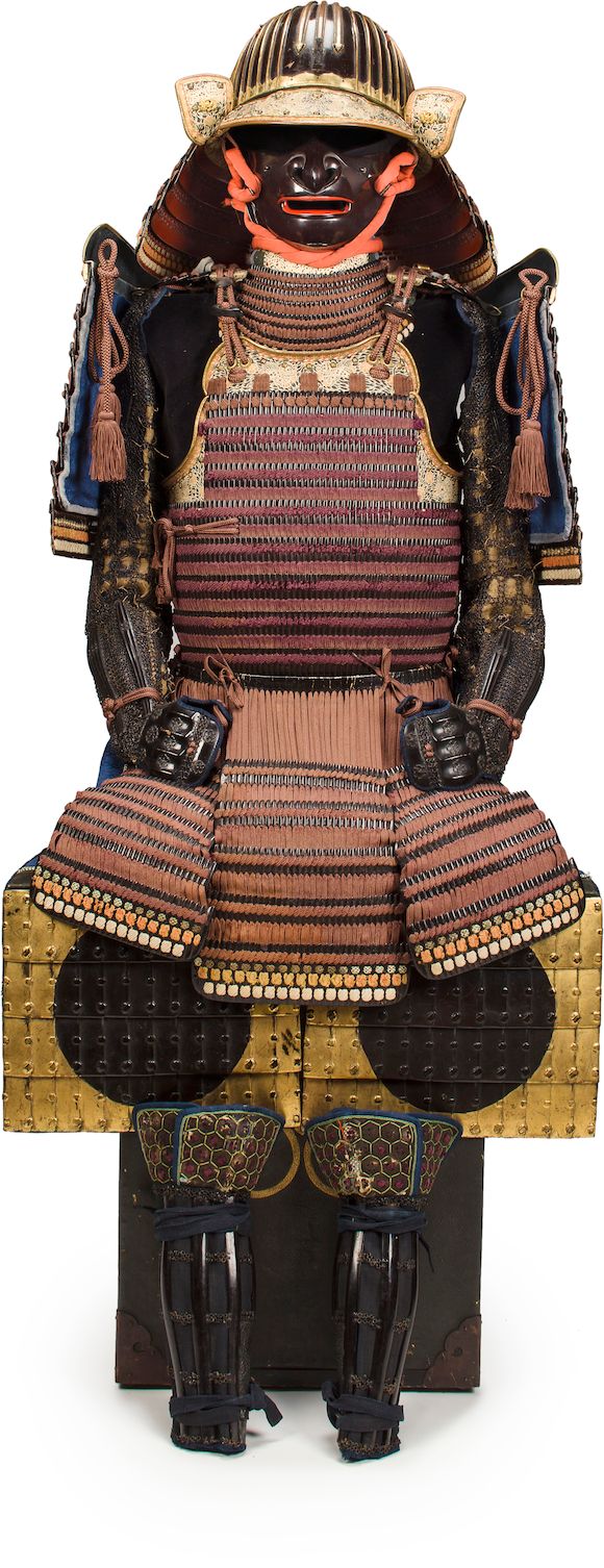 Bonhams : A black lacquer armor The helmet by Masayoshi, Edo period ...