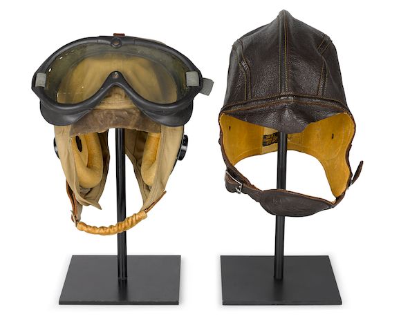 Bonhams : FLIGHT HELMETS, GLOVES, GOGGLES AND JAPANESE PLANE AND SHIP ...