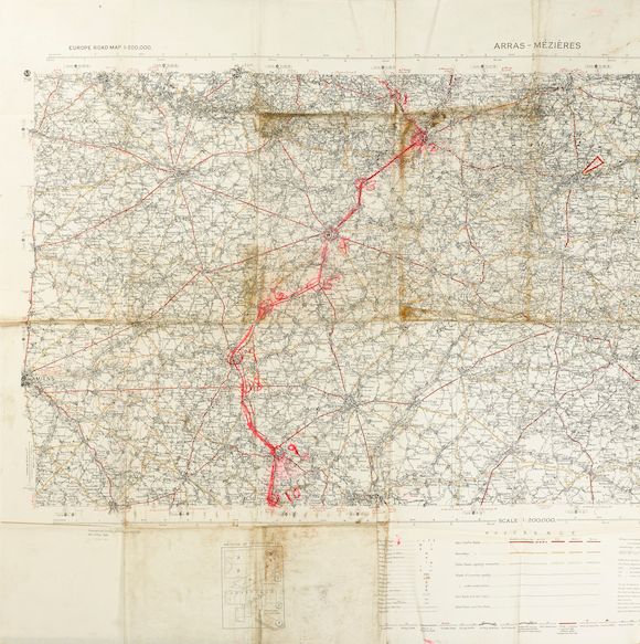 Bonhams : The road to Berlin: A Collection of 13 military Maps, the ...