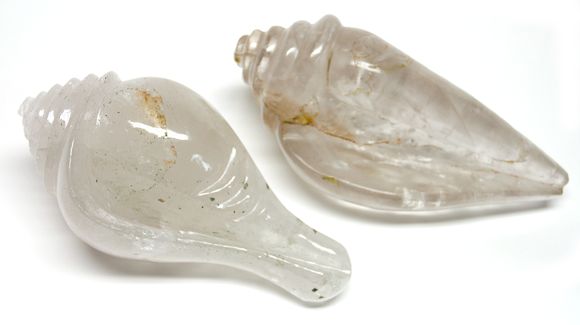 Bonhams : A pair of rock crystal shells