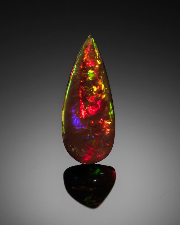 Bonhams : Brilliant Red Opal from a Rare Locality