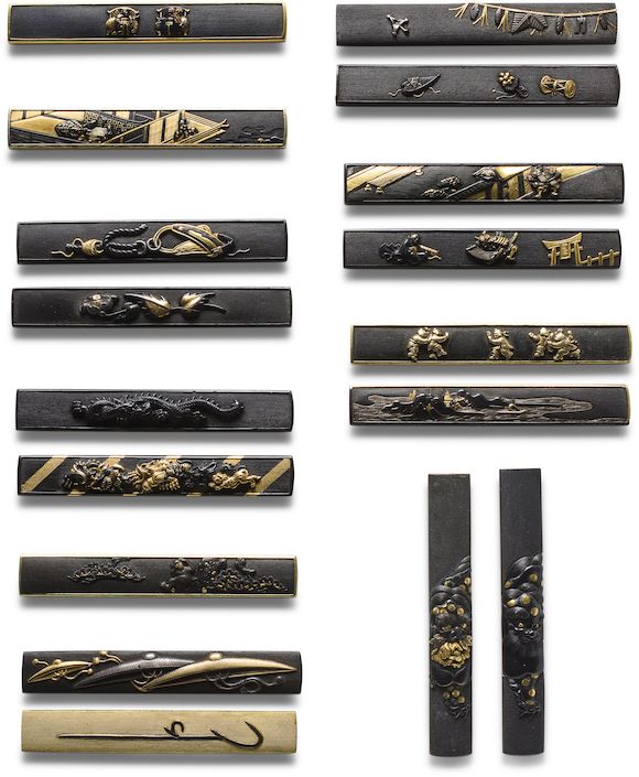 Bonhams : Two Goto school kozuka The second attributed to Masamitsu ...