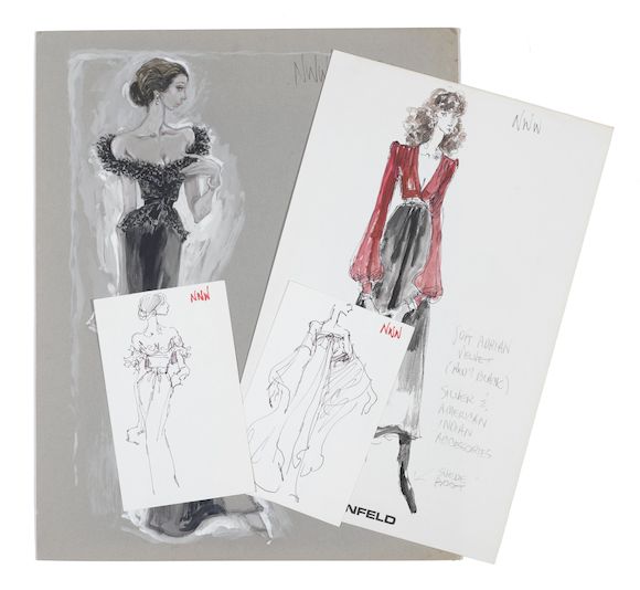 Bonhams : A collection of Donfeld clothing designs for Natalie Wood
