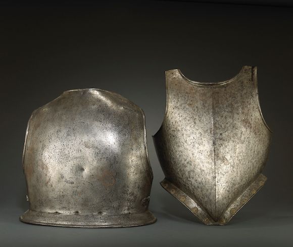 Bonhams : An English breastplate with associated backplate