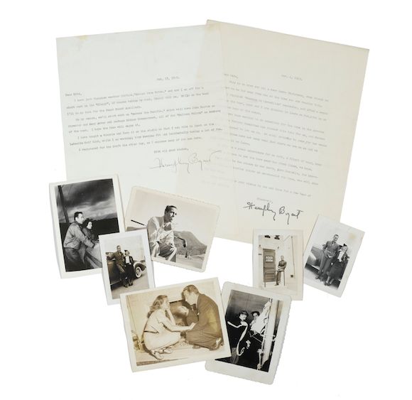Bonhams : A Humphrey Bogart archive featuring 2 signed letters and a ...