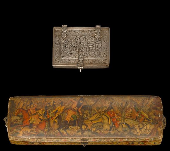Bonhams : A lot of two Persian boxes