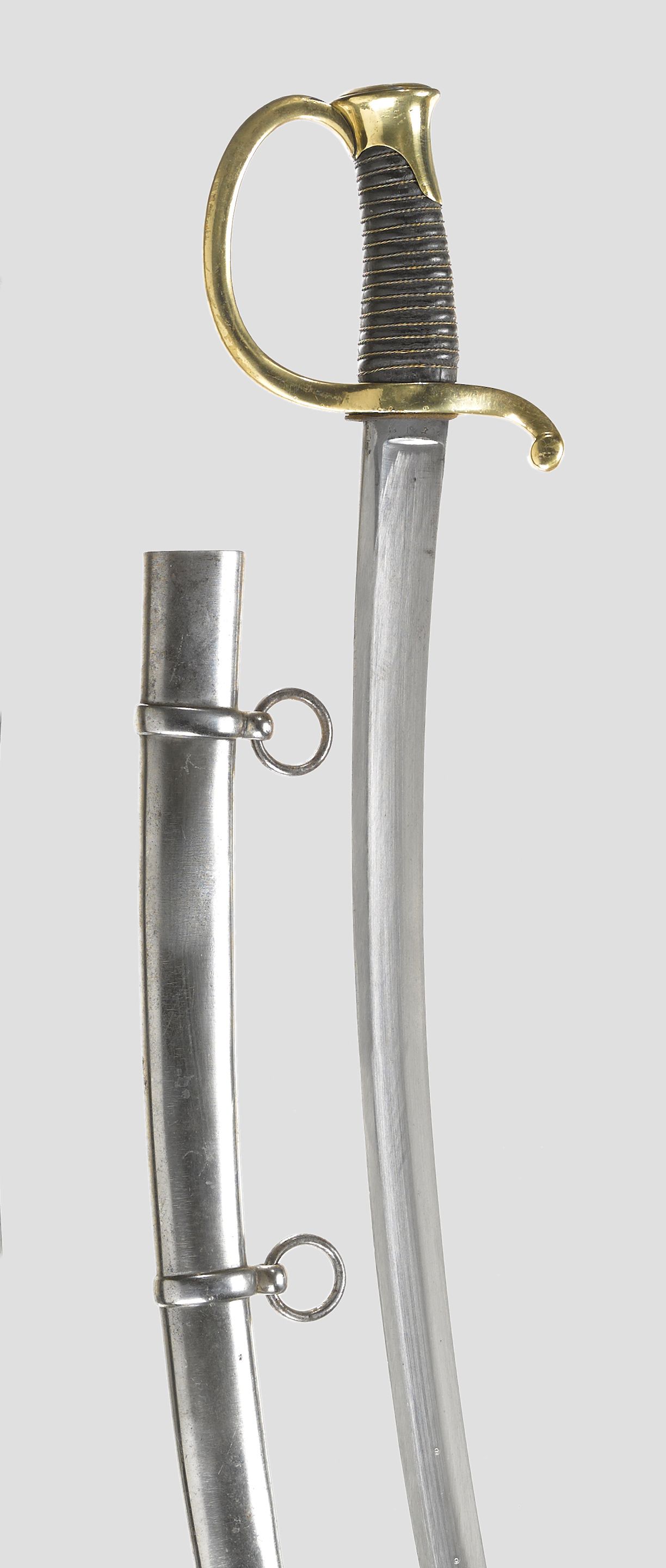 Bonhams : A French Model 1829 mounted artillery trooper's saber