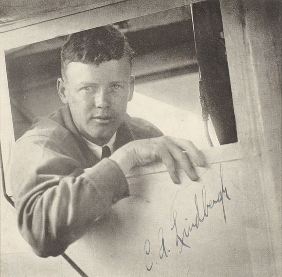 Bonhams : LINDBERGH, CHARLES. 1902-1974. Portrait Signed (C.A. Lindbergh),