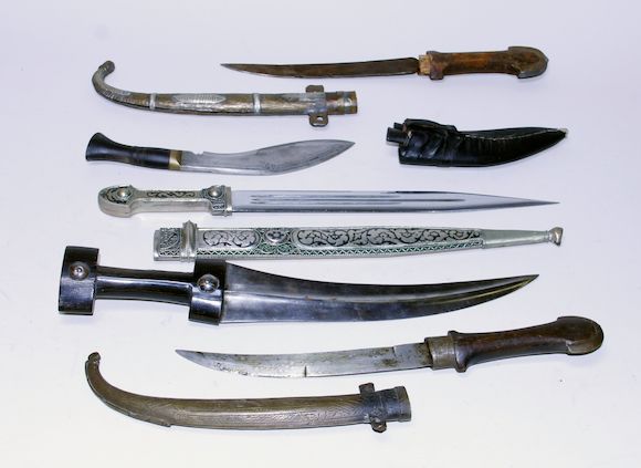 Bonhams : A lot of five eastern daggers