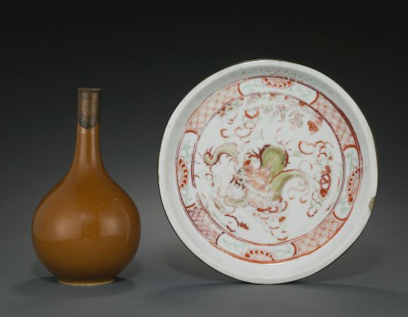 Bonhams : Two metal-mounted porcelain containers 18th century