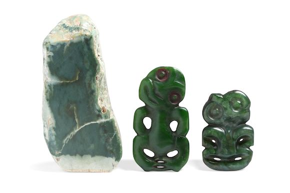 Bonhams : Maori Anthropomorphic Pendant, New Zealand Together with a ...