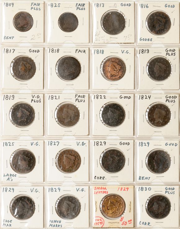 Bonhams : Large Cent Collection in Folder