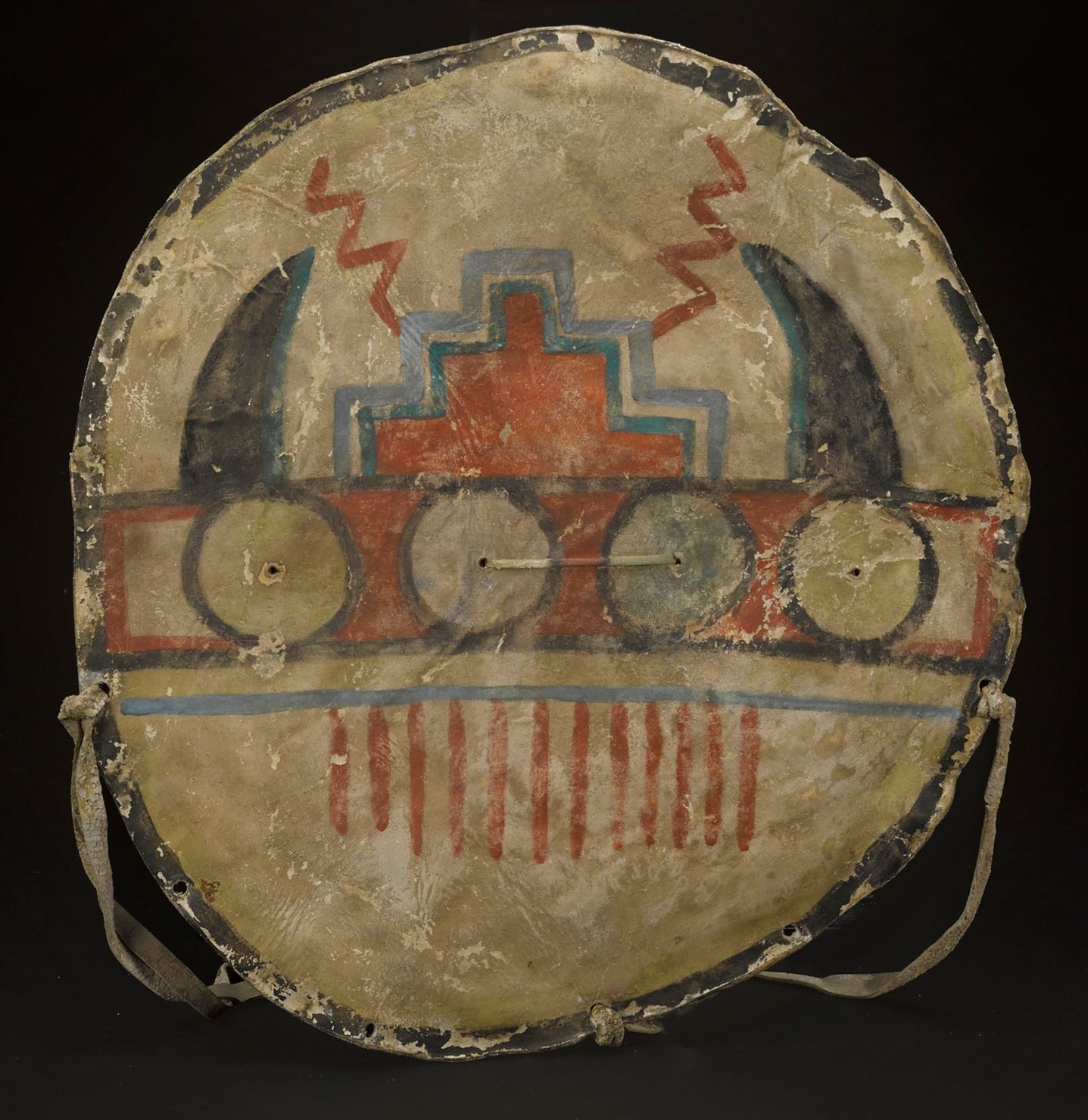 Bonhams : A Pueblo dance shield