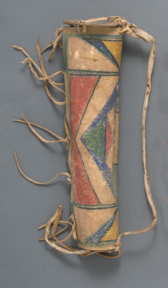 Bonhams : A Plateau parfleche cylinder container