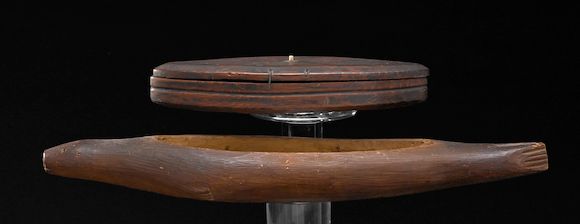 Bonhams : Two Eskimo wood containers