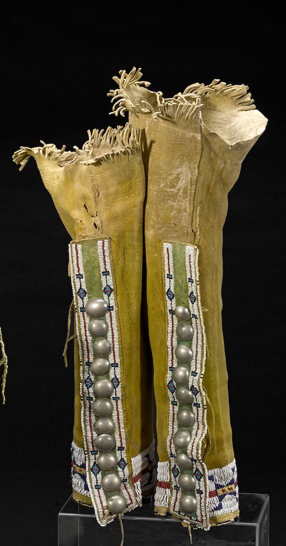 Bonhams : A pair of Southern Cheyenne beaded leggings