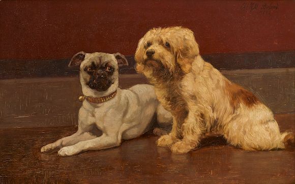 Bonhams : Charles H. D. Boland (Belgian, 19th Century) Flirtation 10 3/ ...