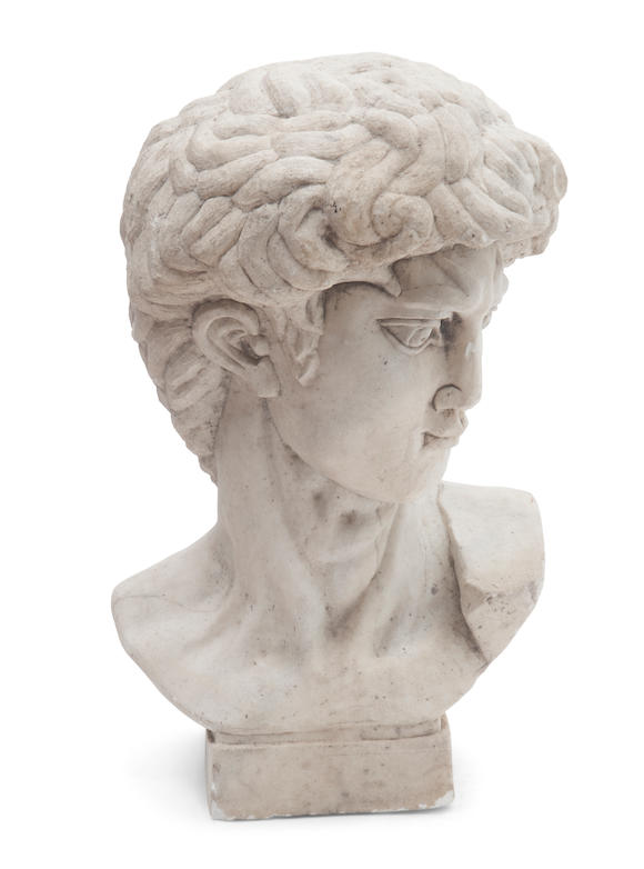 Bonhams An Italian Carved Marble Bust Of David