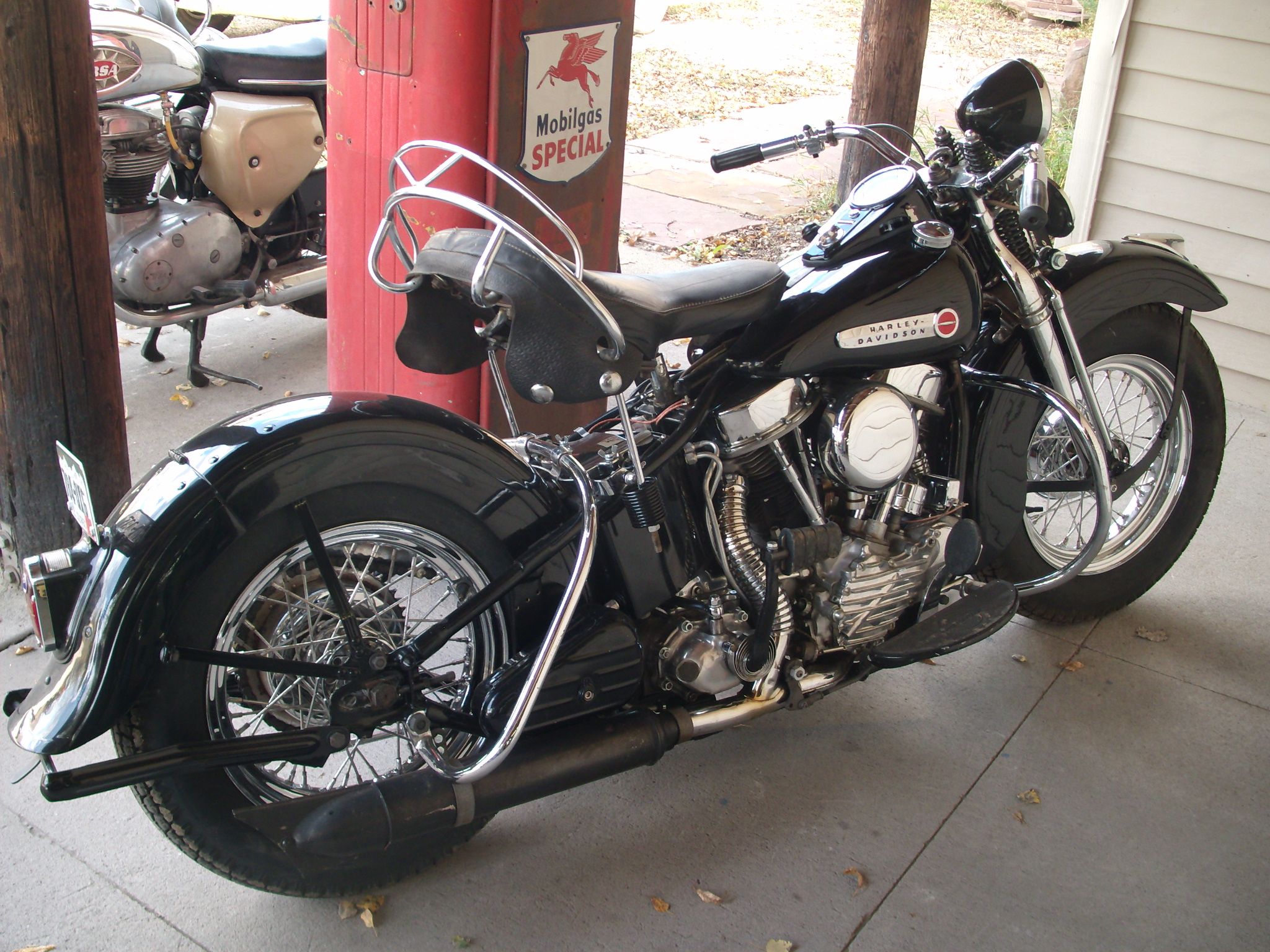 Bonhams Cars : First year Panhead, last year springer fork,1948 Harley ...