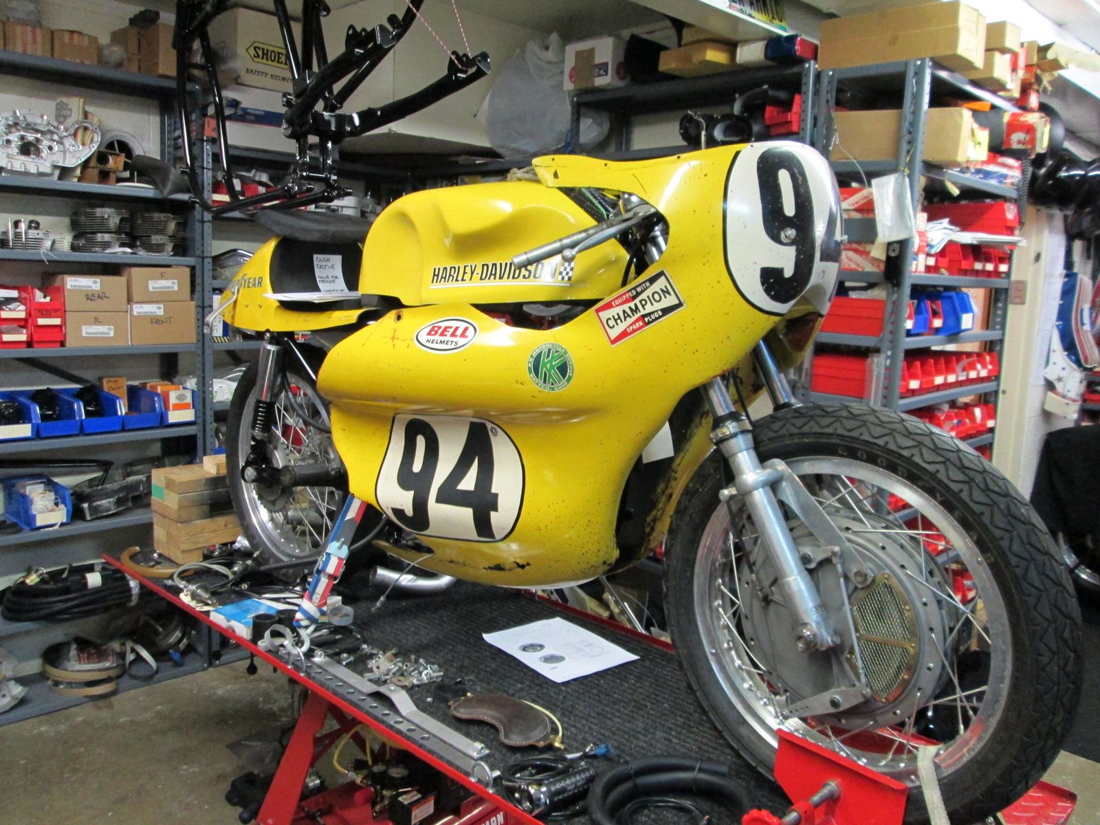 Bonhams Cars : As raced, ex-Larry Darr factory support bike,1970 Harley ...