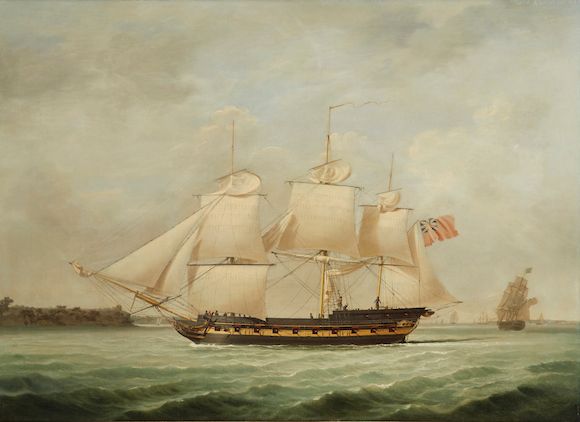 Bonhams : John Jenkinson (British, active 1800-1821) An East Indiaman ...