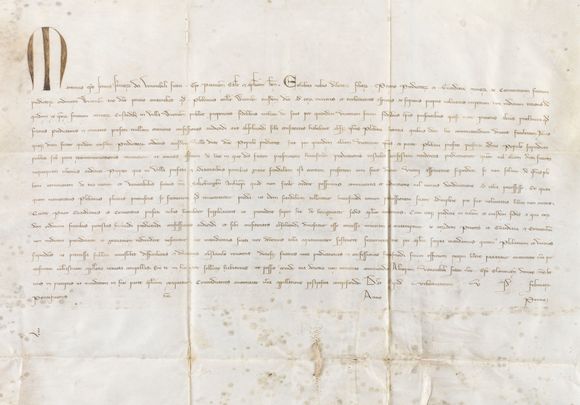 Bonhams : MARTIN IV, POPE. C.1210/1220-1285. Latin Manuscript Document ...