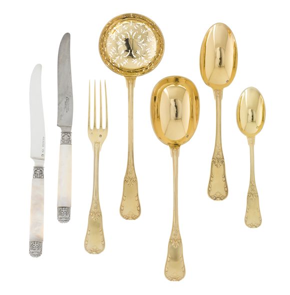 Bonhams : A French first standard silver, silver-gilt and mother-of ...