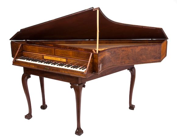 Bonhams : A Gulielmus Lock mahogany inlaid spinet London second half ...