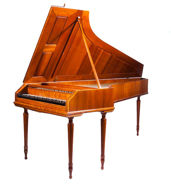 Bonhams : A contemporary cherry single manuel harpsichord