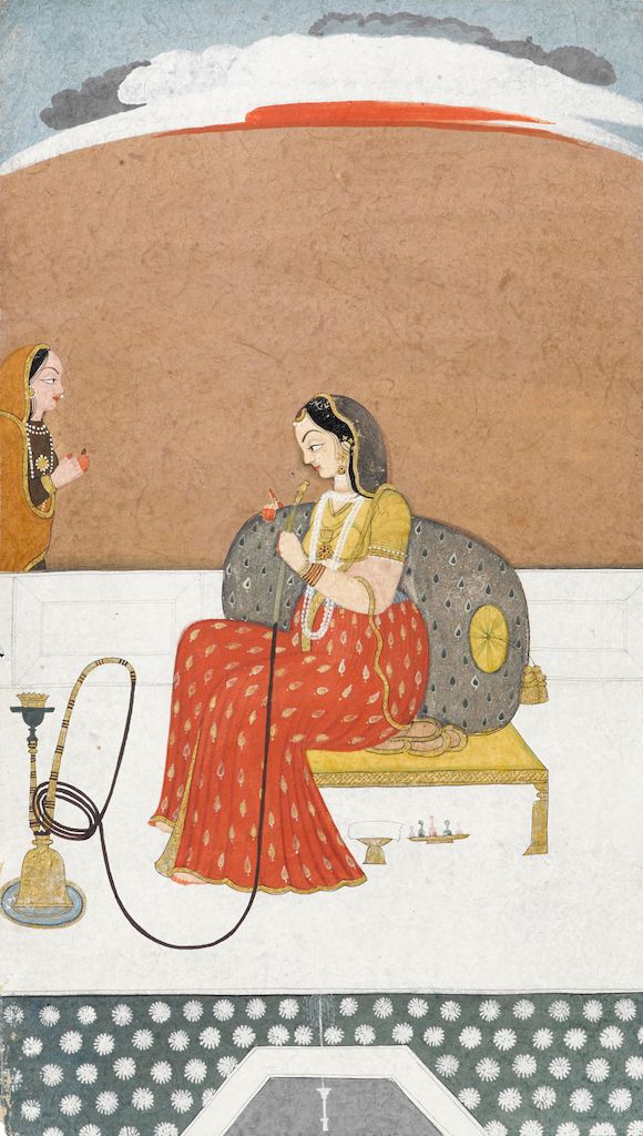 Bonhams : Padmini Nayika: The Beauty of the Lotus Woman Nurpur, 1760-1770