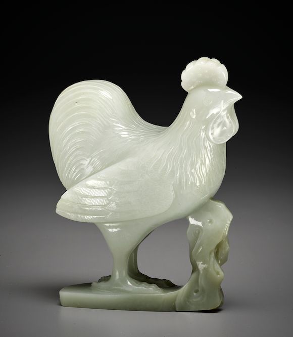 Bonhams : A carved hardstone rooster Republic period