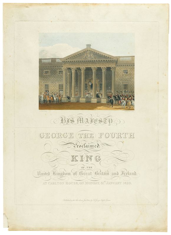 Bonhams : GEORGE IV CORONATION BROADSIDE. His Majesty George the Fourth ...