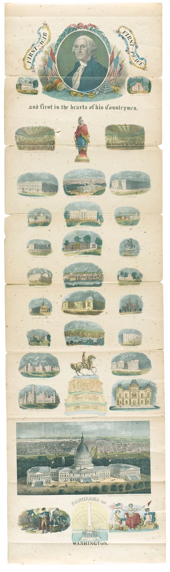 Bonhams : WASHINGTON MONUMENT PANORAMA. Panorama of Washington. First ...
