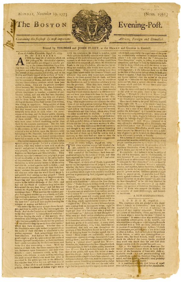 Bonhams : BOSTON TEA PARTY. [ADAMS, SAMUEL. 1722-1802.] The Boston ...