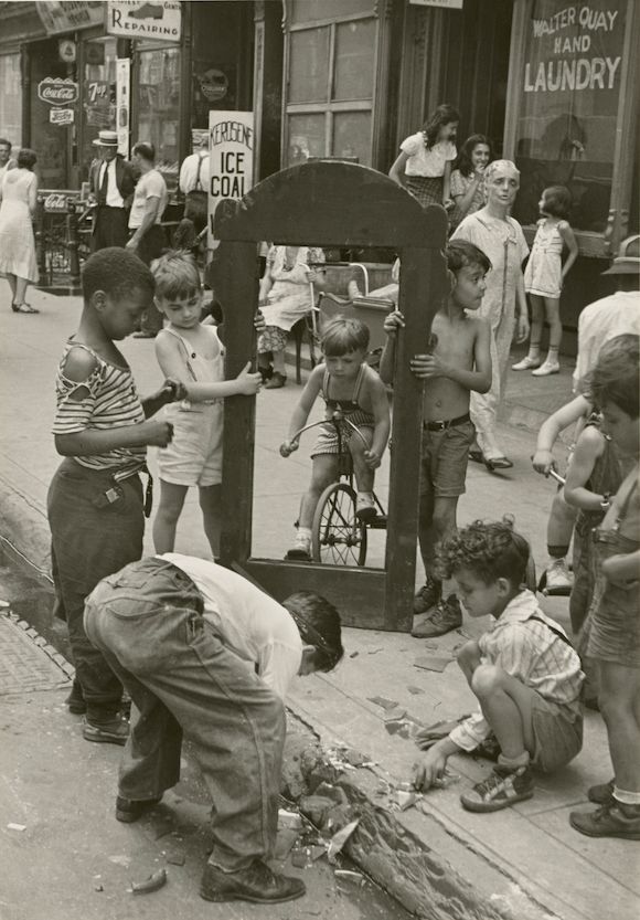 Bonhams : Helen Levitt (1918-2009); Children with a Broken Mirror, N.Y.C.;