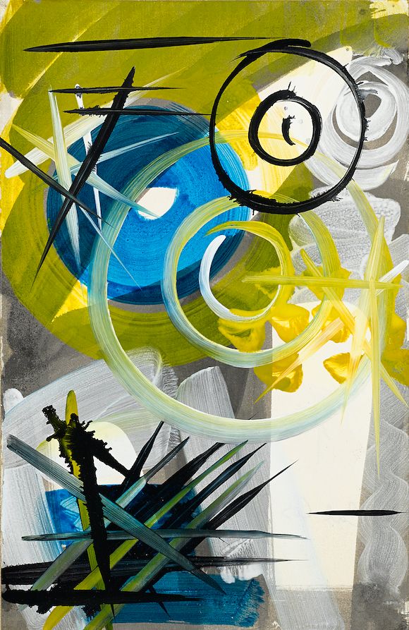 Bonhams : Gordon Onslow Ford (1912-2003) Untitled, circa 1950 20 x 14 ...