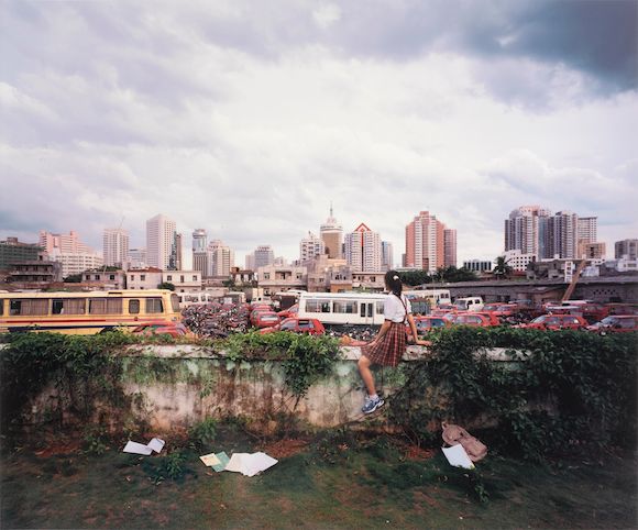 Bonhams : Weng Fen B. 1961 , 翁奮 On the Wall: Haikou 6 騎牆系列：海口6號