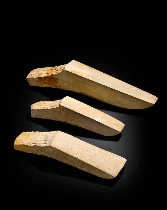 Bonhams : Three Stone Adzes, Kauai, Hawaiian Islands