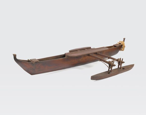 Bonhams : Canoe and Bailer, Namorik Atoll, Marshall Islands