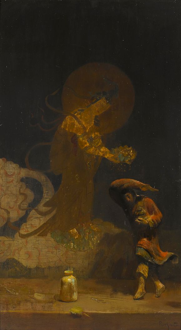 Bonhams : Hovsep Pushman (1877-1966) Autumn Winds 25 1/4 x 14 3/8in