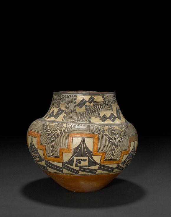 Bonhams : An Acoma polychrome jar