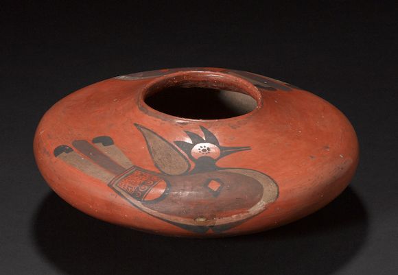 Bonhams : A Hopi polychrome redware jar