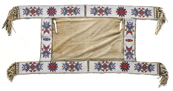 Bonhams : A Sioux beaded saddle blanket