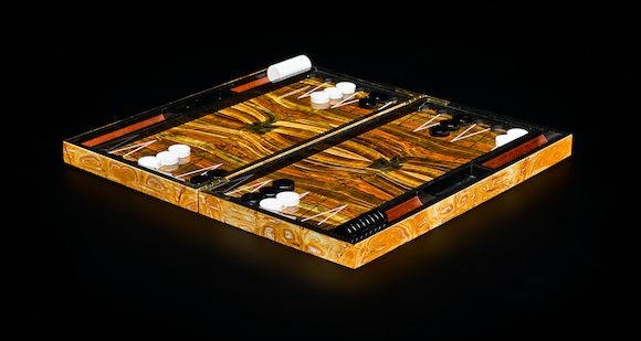 Bonhams : Tiger's Eye Quartz, Jasper, Opal and Multi-gem Intarsia ...