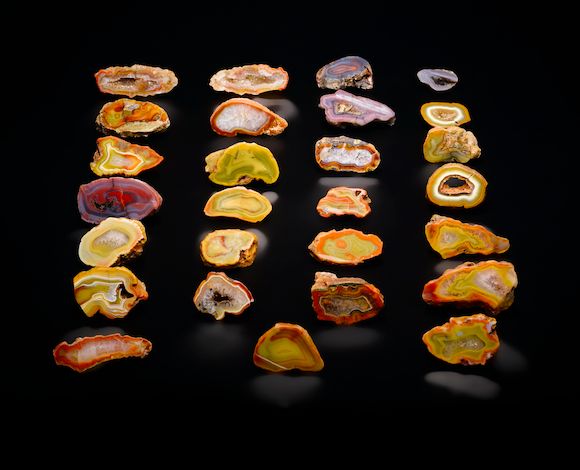 Bonhams : Group of 14 Australian Agate Geodes together with a Book on ...