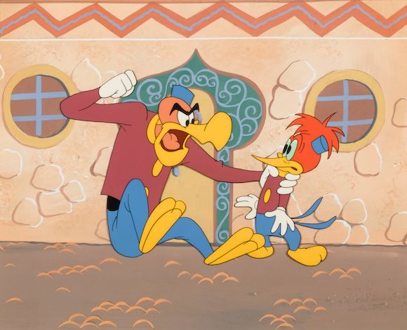 Bonhams : A celluloid of Woody Woodpecker from Belle Boys