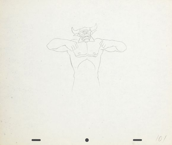 Bonhams : A collection of 57 animation drawings of Chernabog from Fantasia