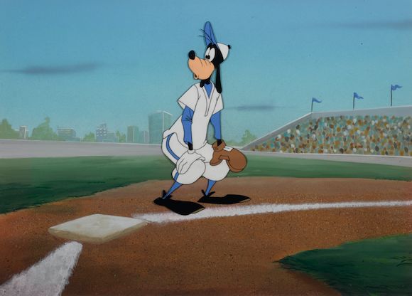 Bonhams : A celluloid of Goofy from How to Play Baseball