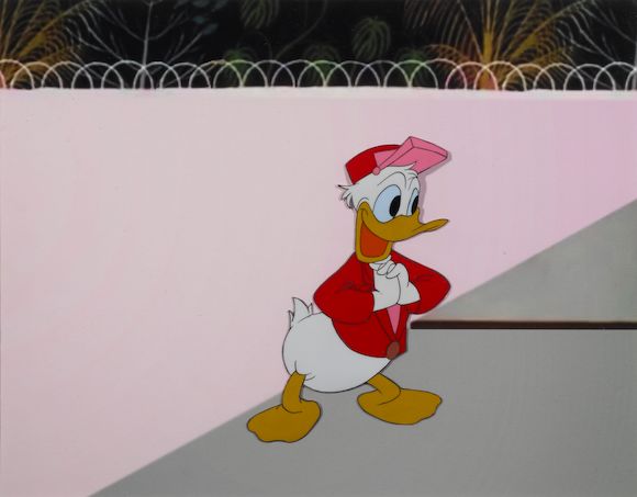 Bonhams : A celluloid of Donald Duck from Working for Peanuts